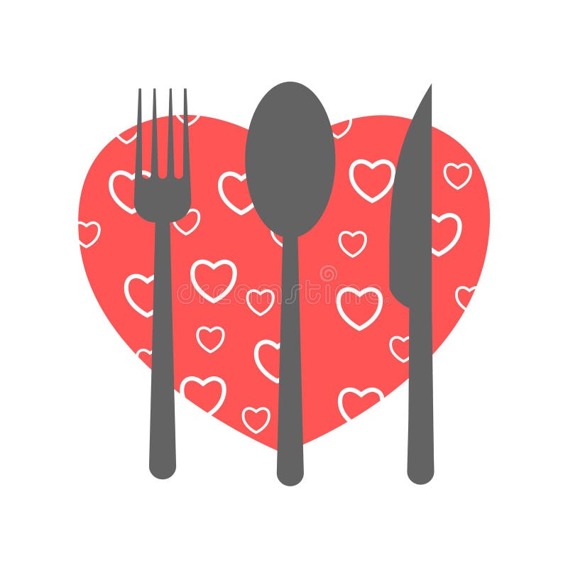 Spoon Fork Love Heart Stock Illustrations – 1,367 Spoon Fork Love Heart ...