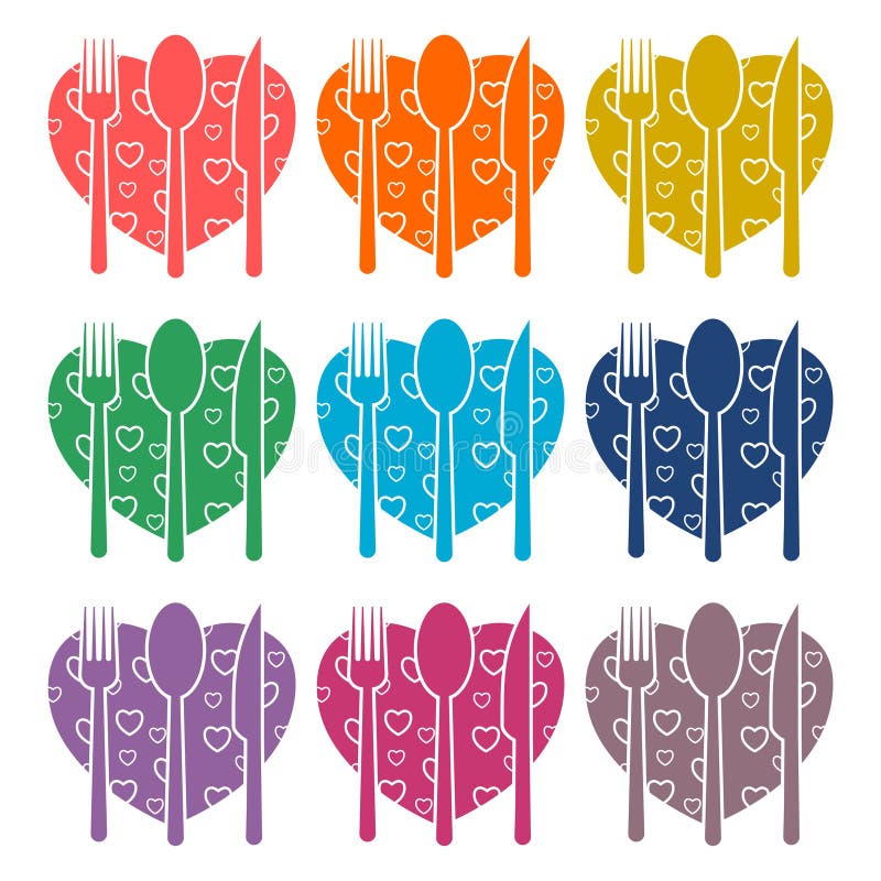 Spoon Fork Love Heart Stock Illustrations – 1,367 Spoon Fork Love Heart ...
