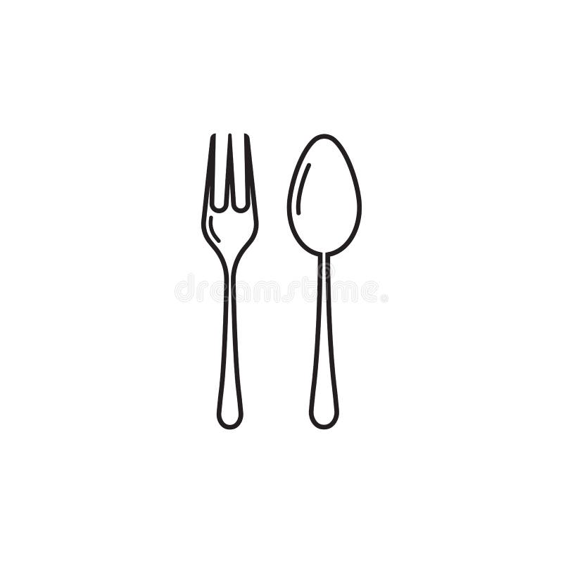 Fork, Knife and Spoon Icon Logo Vector Template.design for Restaurant ...
