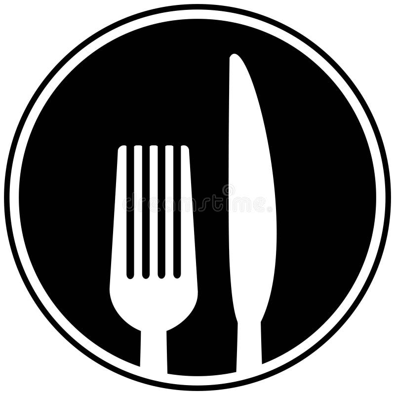 Plate, Knife and Fork stock vector. Illustration of cutlery - 6527122