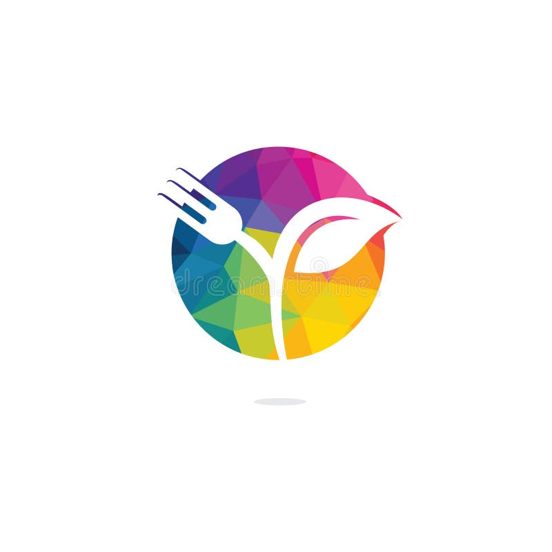 Fork and leaf logo design. stock illustration. Illustration of abstract ...