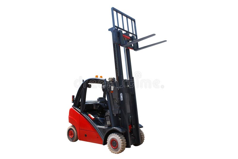 Fork-lift isolated stock image. Image of lift, forklift - 16707927