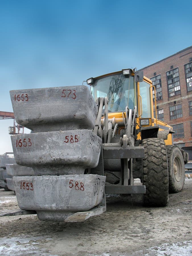 Fork Lift at work stock photo. Image of handling, aluminium - 8118052
