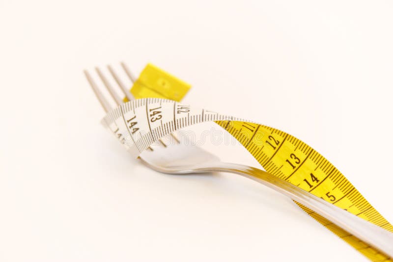 Fork with measure stock image. Image of cutlery, health - 25847651