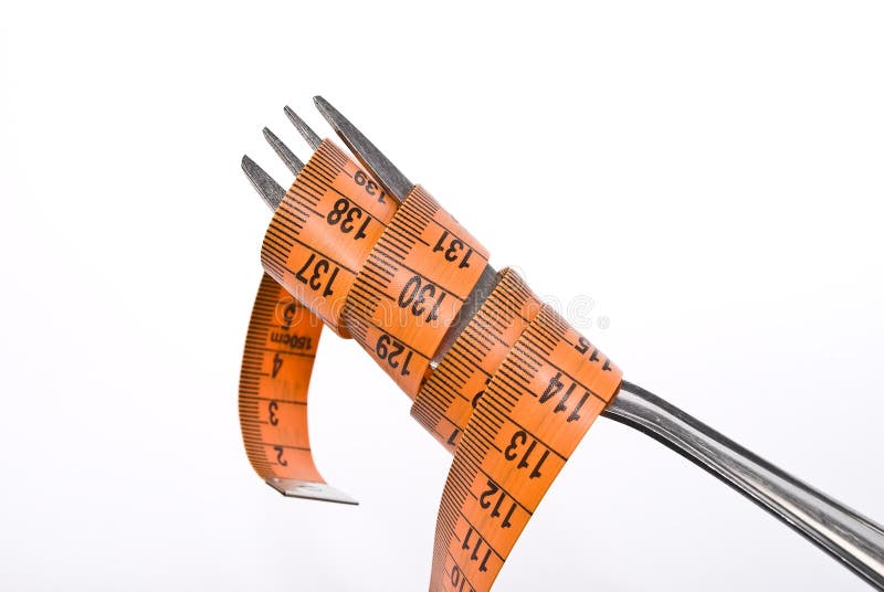 Fork and measuring tape stock image. Image of drink, body - 13081231