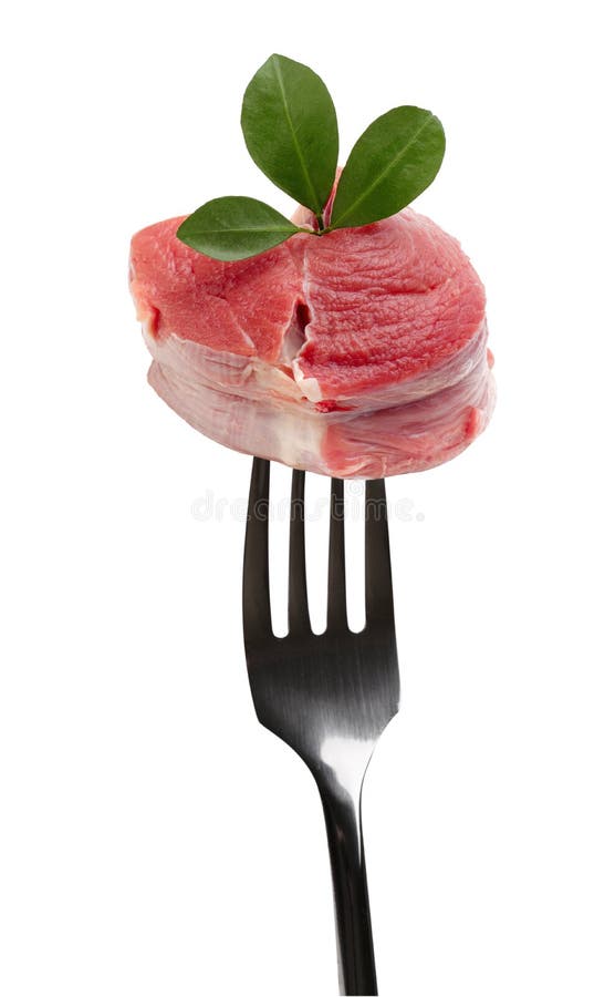 Fork with meat stock image. Image of blood, slice, kitchen - 20398841