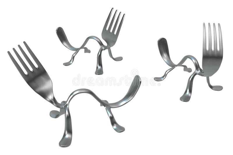 Fork Metal Animals stock illustration. Illustration of artistic - 137624734