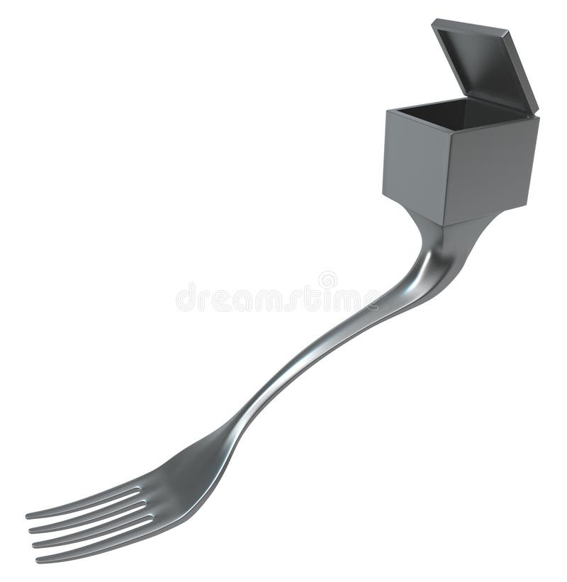 Fork Metal Box End stock illustration. Illustration of isolated - 133442577