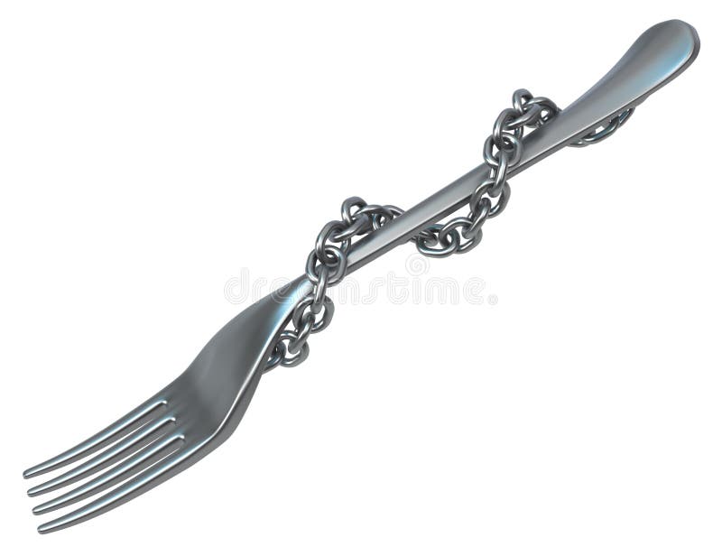 Cutlery Chained Stock Illustrations – 6 Cutlery Chained Stock ...