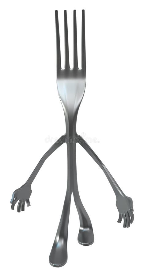 Fork Metal Figure stock illustration. Illustration of fork - 140206604