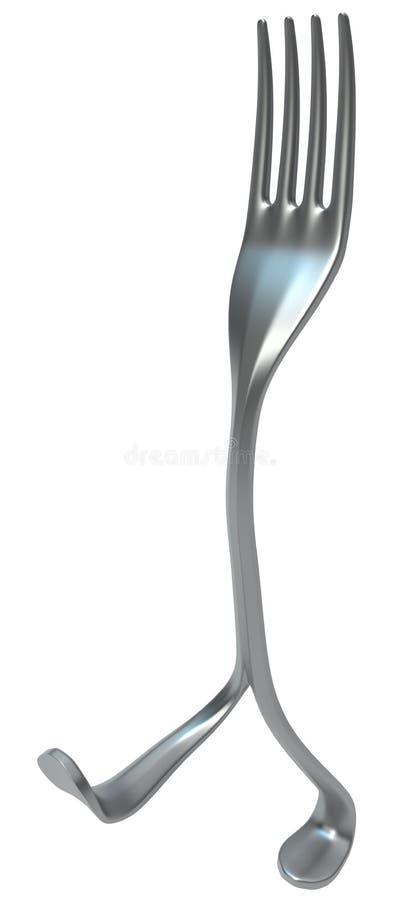 Fork Metal Legs stock illustration. Illustration of eating - 134423709