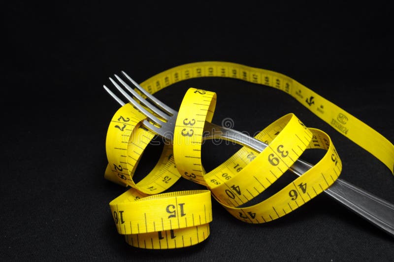 Fork and Meter, Diet Concept Stock Image - Image of fork, lifestyle ...