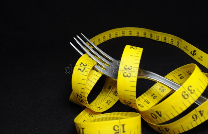 Fork and Meter, Diet Concept Stock Image - Image of dietetic, dietary ...