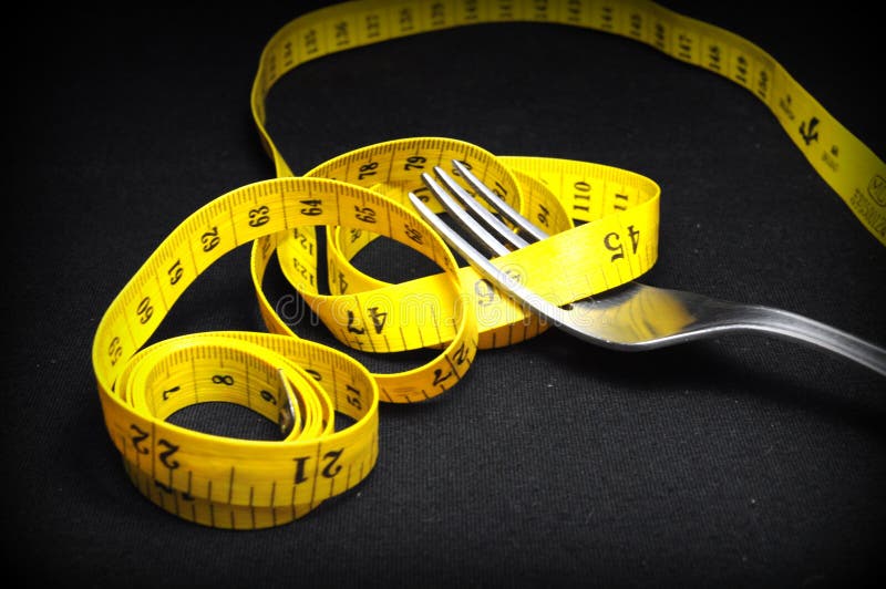Fork and Meter, Diet Concept Stock Photo - Image of healthcare, dietary ...