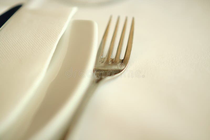 Fork and napkin stock image. Image of silverware, setting - 692309