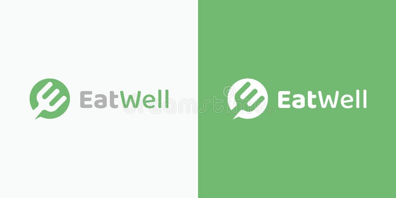 Fork Negative Space Vector Logo Design in Circle with Modern, Simple ...