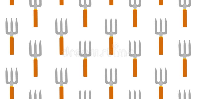 Fork Pattern Design Featuring Silver Prongs and Orange Handles on a ...