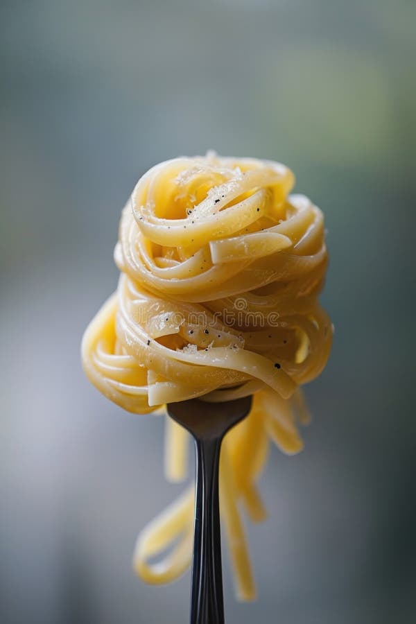 A Fork with a Pile of Spaghetti on it Sitting in Front, AI Stock ...