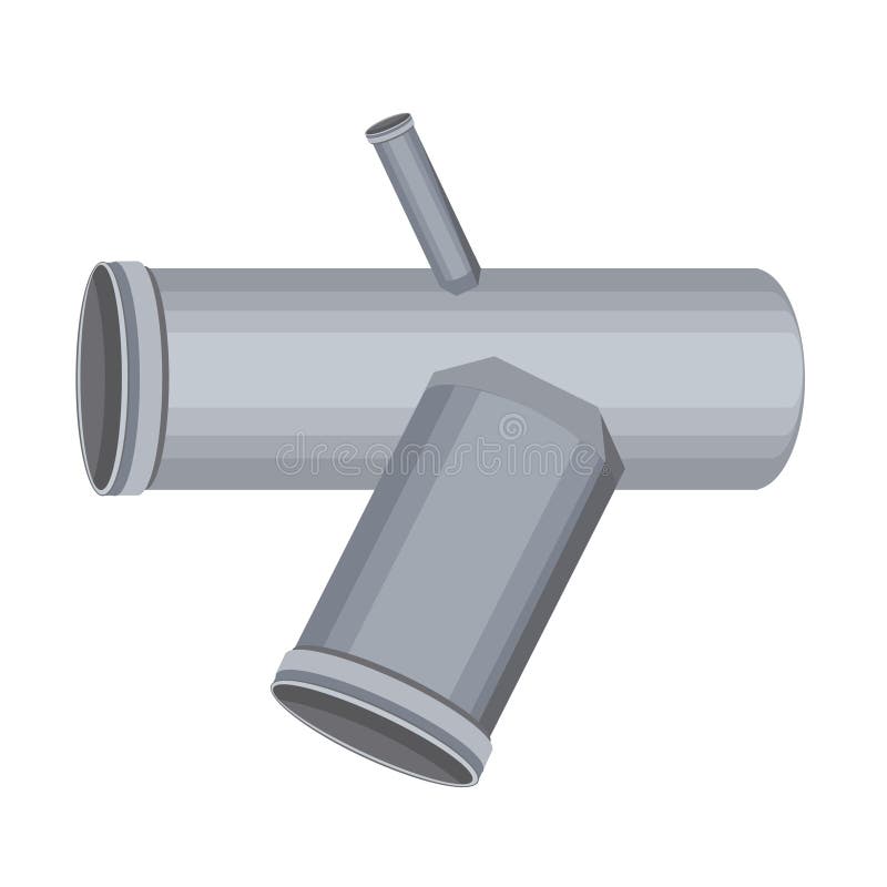 A Plastic PVC Pipe with Branching Isolated on a White Background for ...