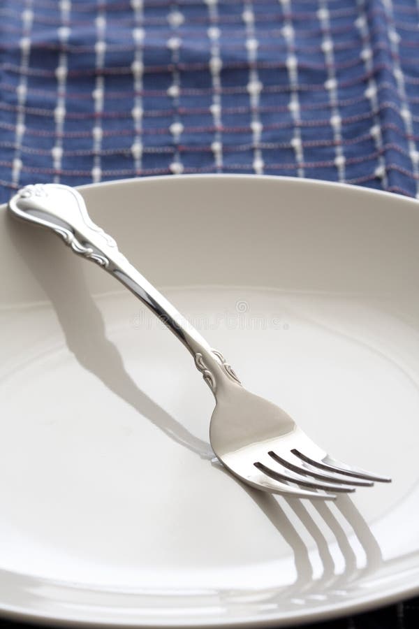 Fork and plate stock photo. Image of cafeteria, cutlery - 2906856