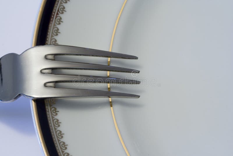 Fork and plate stock image. Image of dinning, bistro, banquet - 3953383
