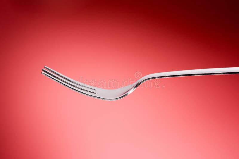 Fork in Red Background in Studio Stock Image - Image of kong, copy ...