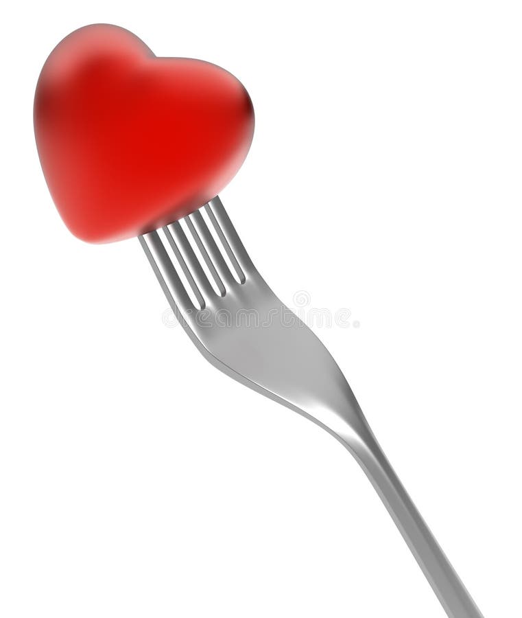 Fork Heart stock illustration. Illustration of valentine - 118018001