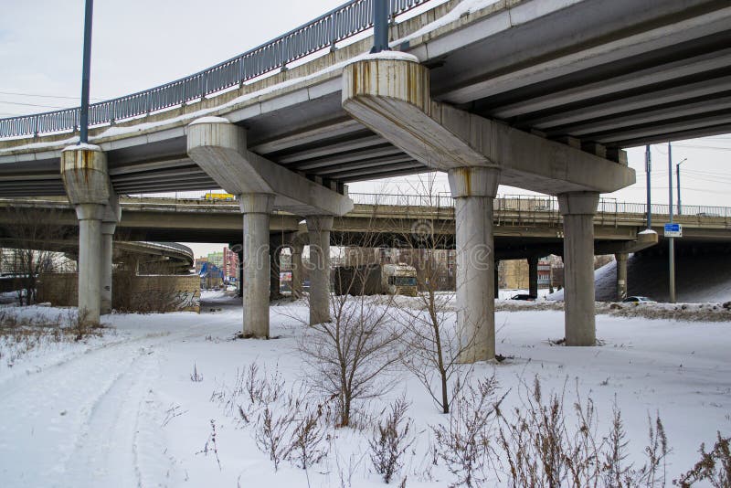 Fork in the road bridge. stock illustration. Illustration of abstract ...