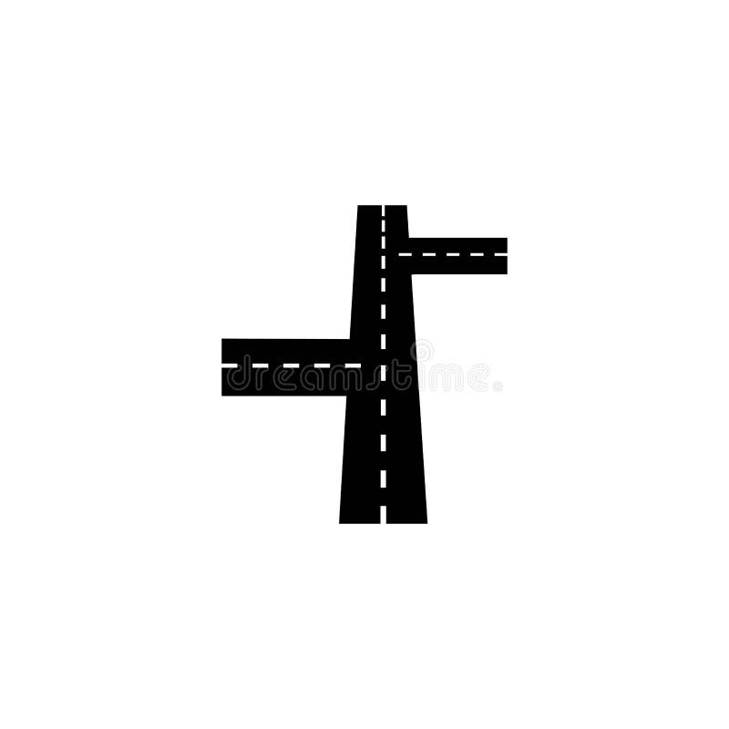 Fork in the road logo stock vector. Illustration of logo - 195851098