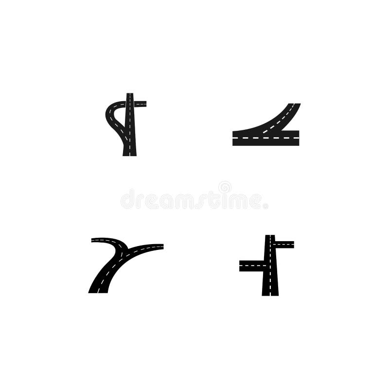 Fork in the road logo stock vector. Illustration of motion - 195851101