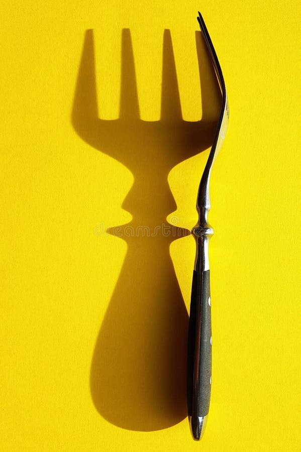 Fork Shadow Looking Like Giant Fork Spoon Hotel Dish Breakfast Dinner ...