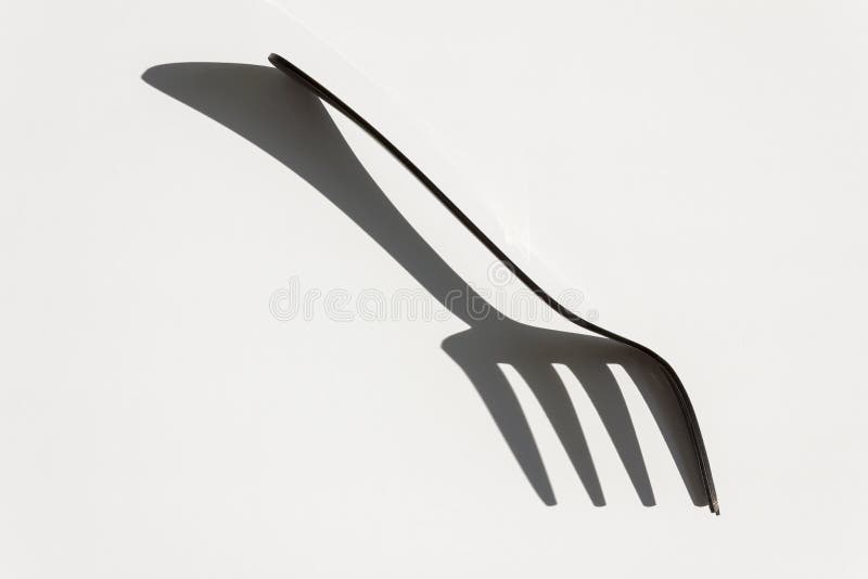 Fork, Sharp Shiny Stainless Steel Cutlery on White Stock Image - Image ...
