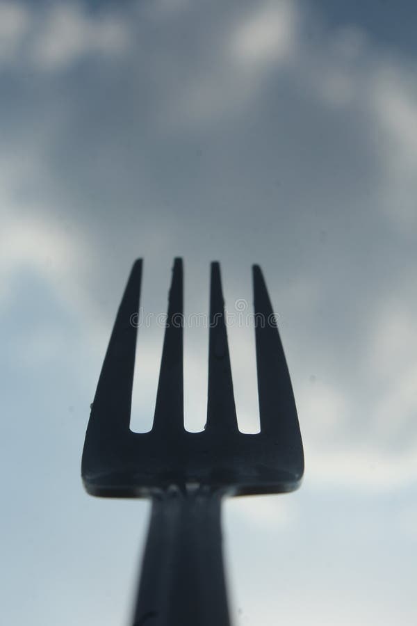 Fork on a sky stock image. Image of object, graphic - 177711819