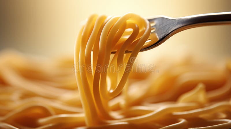 A Fork with Spaghetti on it, AI Stock Illustration - Illustration of ...