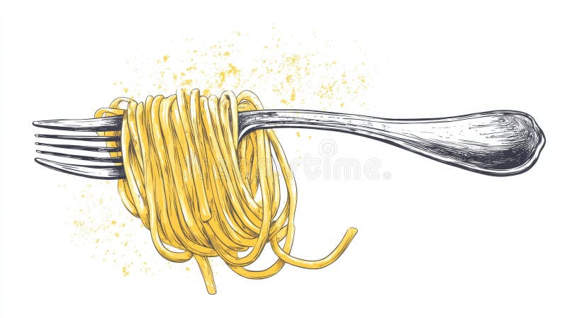 Fork with spaghetti stock image. Image of supper, afternoon - 377173085