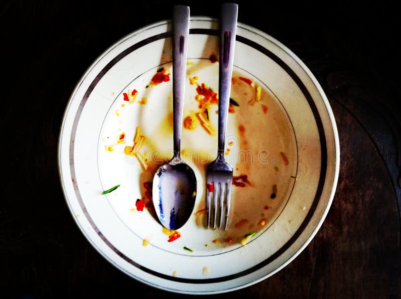 Only Fork and Spoon Food is Disappeared Stock Image - Image of fork ...
