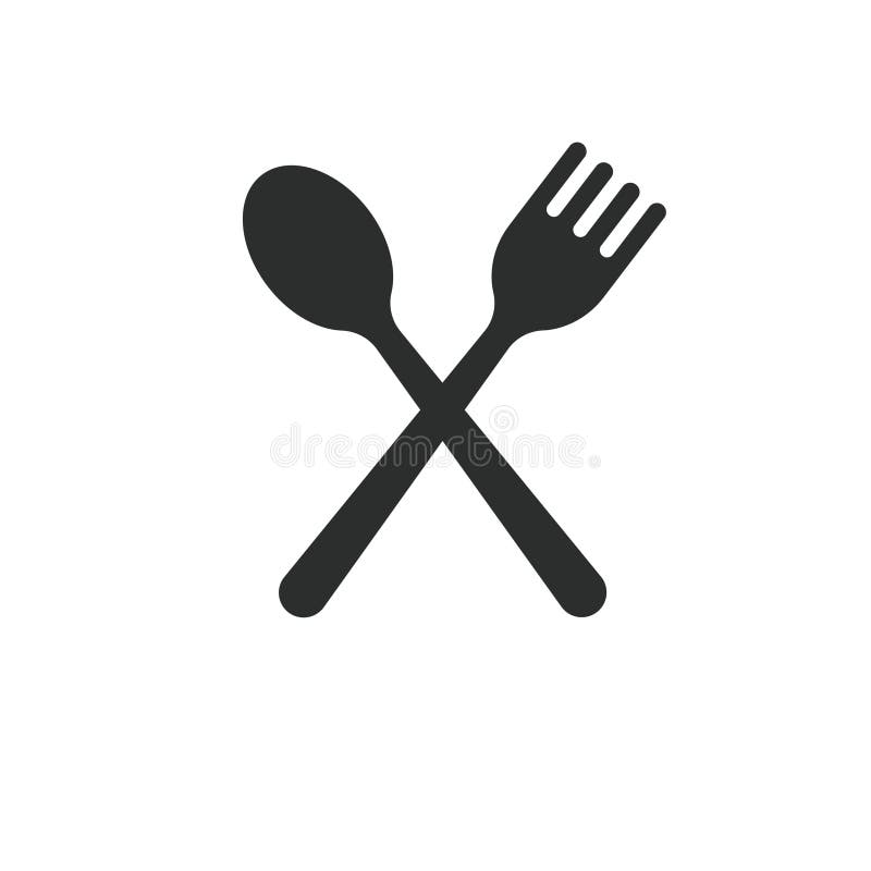Fork Spoon Icon Vector Element Design Template Stock Vector ...