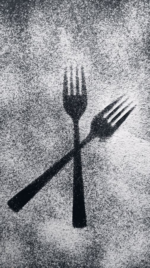 Fork Spoon Shot Amidst Flour, Creative Photography, Perfect for ...