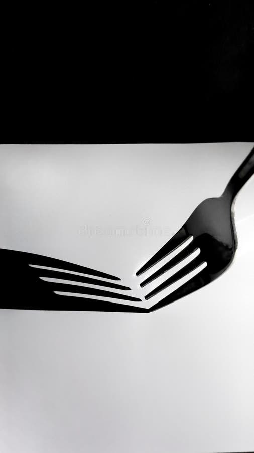 Fork Spoon Shadow Photography, Perfect for Wallpaper. Stock Image ...