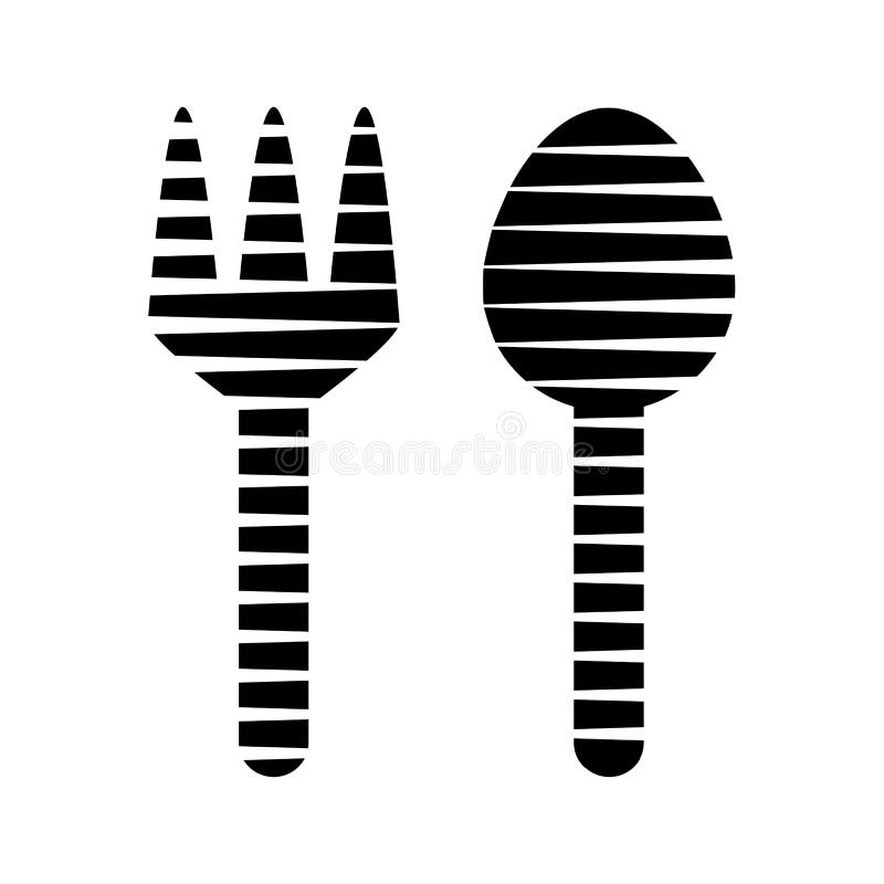 Fork and Spoon Signs Isolated on a White Background Outline Icon Vector ... Fork and Spoon Signs Isolated on a White Background Outline Icon Vector ...