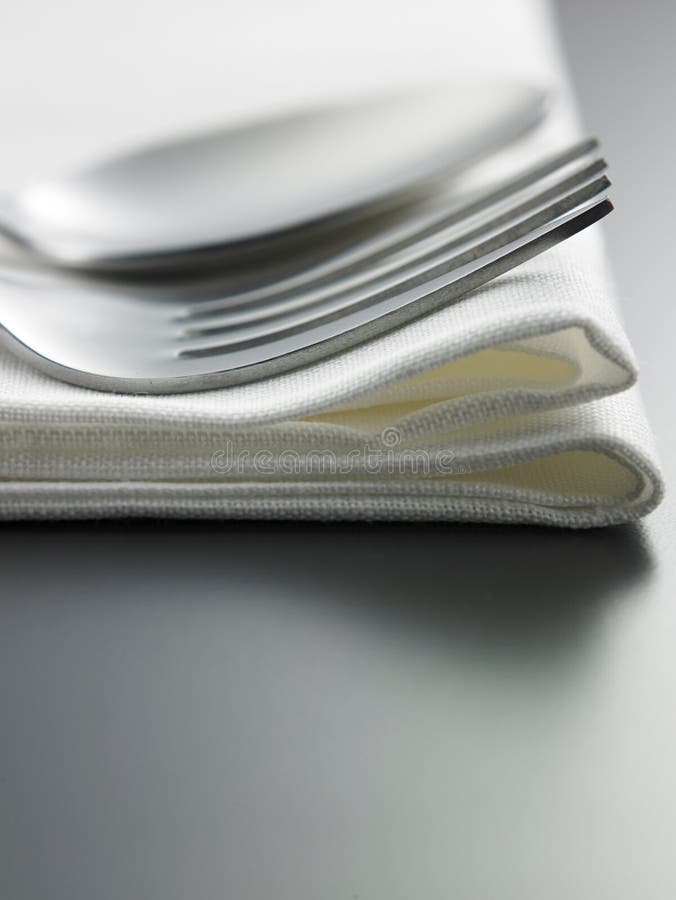 Fork and napkin stock image. Image of cutlery, silverware - 48404101