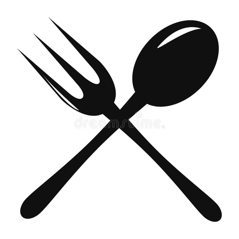 Fork and Spoon. Vector Illustration Decorative Design Stock Vector ...