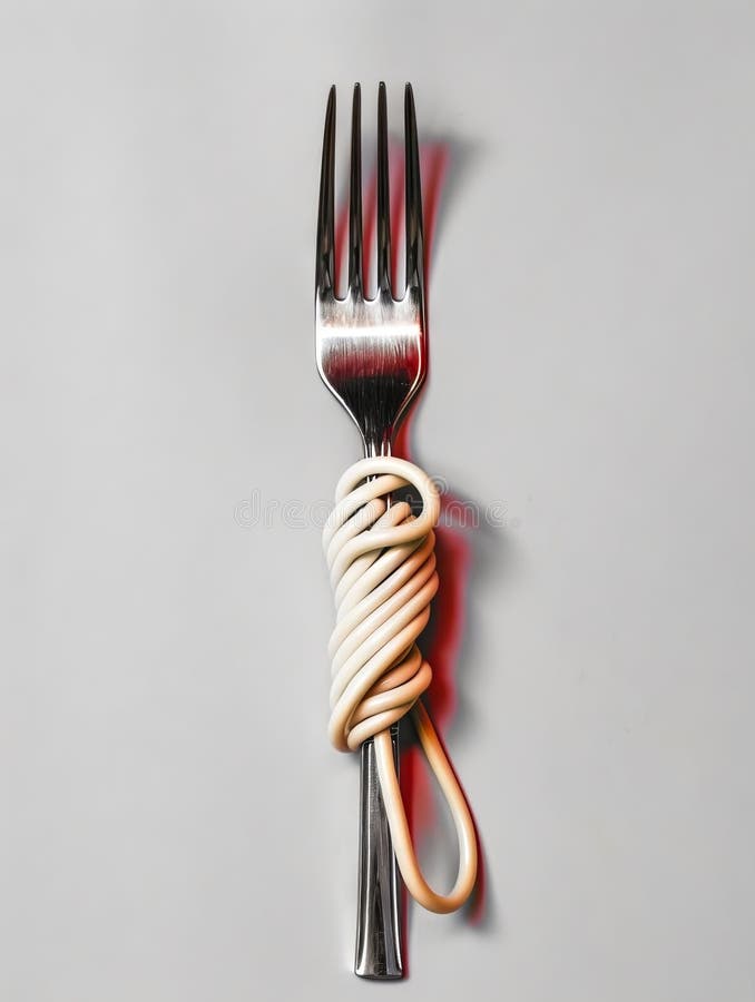 A Fork with a String Tied To it Stock Image - Image of wire, rope ...