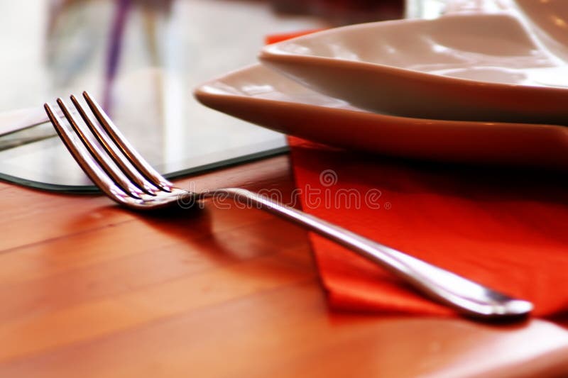 Fork on table stock image. Image of flatware, lunch, mirror - 1772647