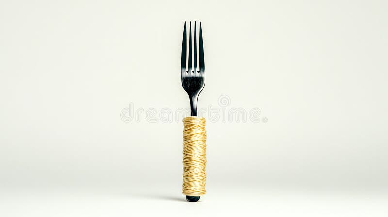 Fork Tangled in Spool of Thread Symbolizing Complexity of Life Stock ...