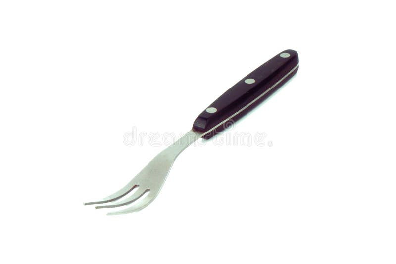 A Fork with Three Teeth, Isolated on a White Background Stock Image ...