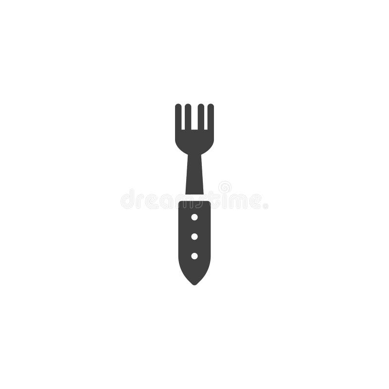 Fork vector icon stock vector. Illustration of pictogram - 196284673