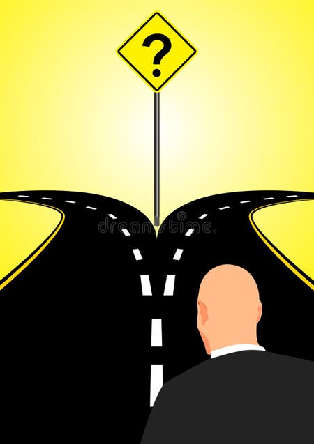 Forked Road stock vector. Illustration of direction, guidance - 20428460