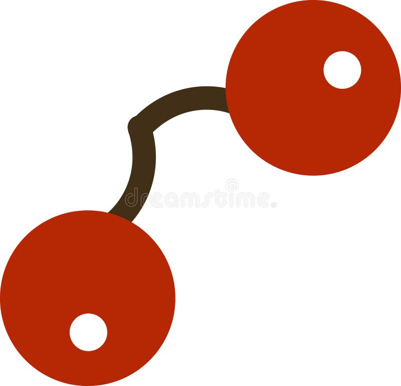 Forked Twig with Red Berries. Clipart Stock Vector - Illustration of ...