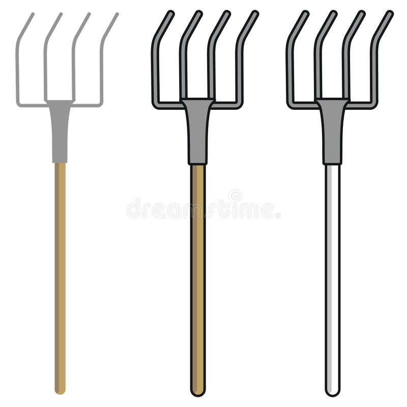 Forkes de la echada ilustración del vector. Ilustración de metal - 6520239